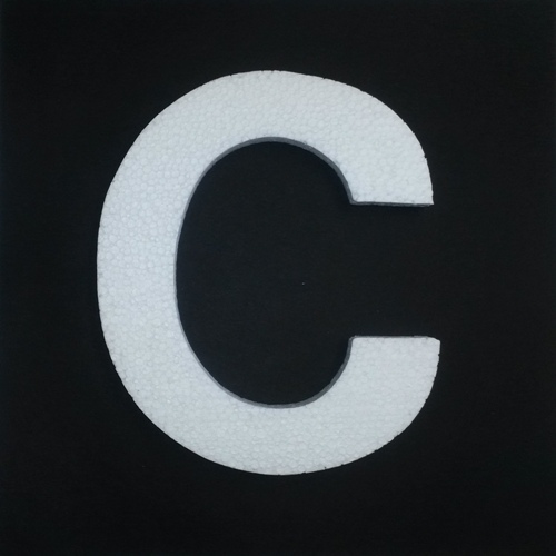 Polystyrene C - 20cm Plain - Wide Lettering