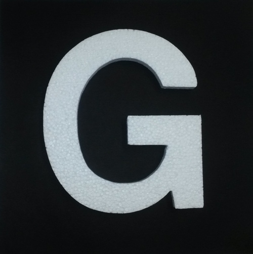 Polystyrene G - 20cm Plain - Wide Lettering